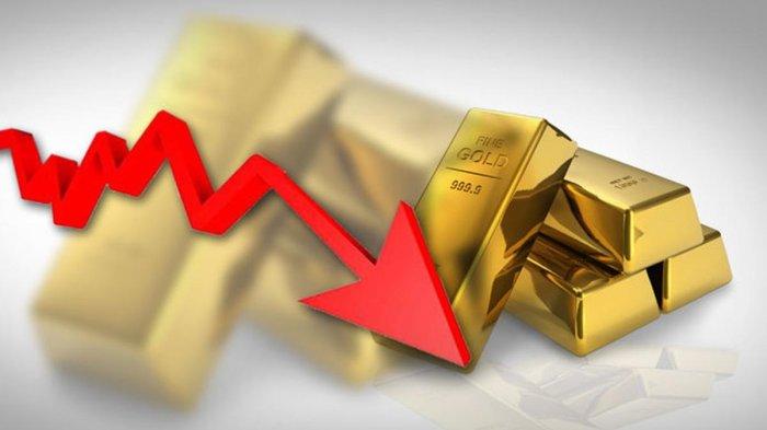 Emas Turun Saat Saham AS Alami Aksi Jual Mingguan Lagi